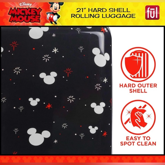 Ful | Bags | Nwtful Disneys Mickey Mouse 2 Hard Shell Luggage | Poshmark